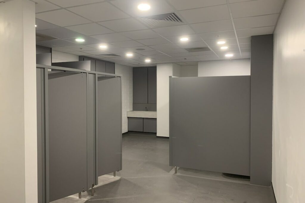 Public toilets, staff shower and changing design and install Kimpton