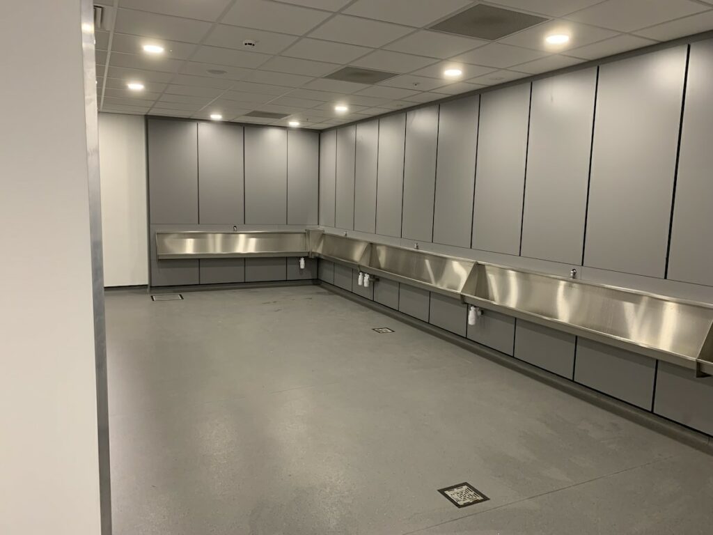Public toilets, staff shower and changing design and install Kimpton