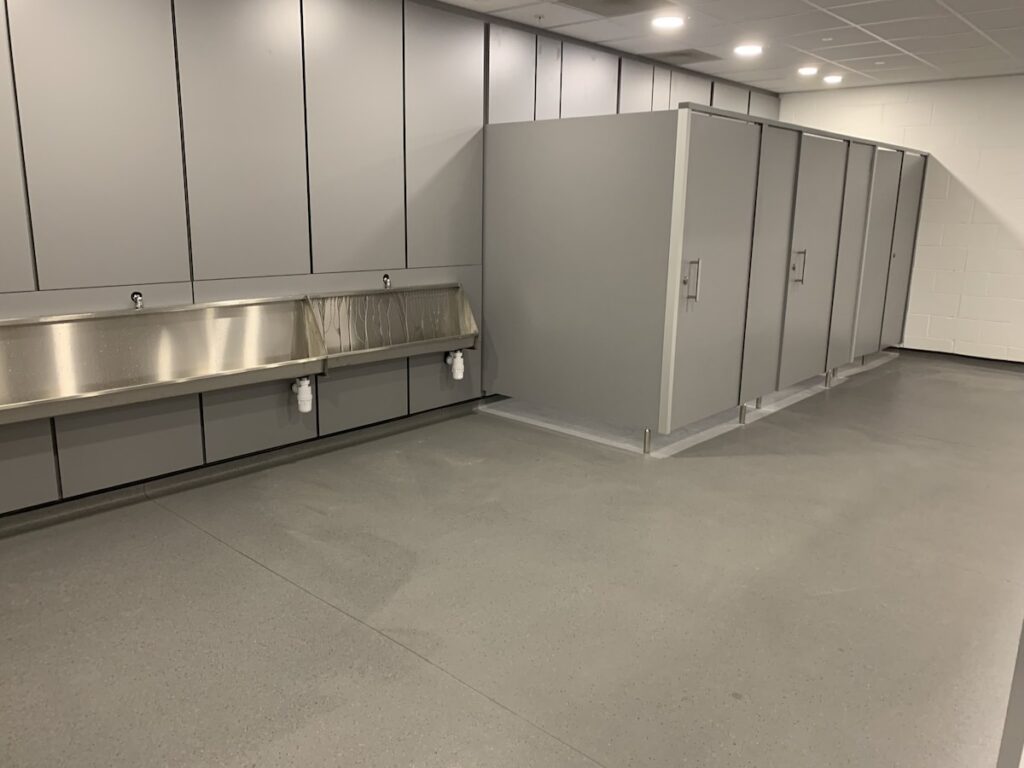 Public toilets, staff shower and changing design and install Kimpton